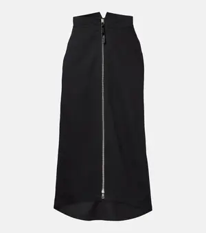 Midi Skirts with Zip Closure