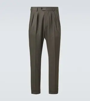 Loro Piana Stafford Virgin Wool Straight Pants - Grey