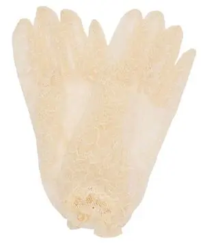 Valentino Garavani Vlogo Lace Gloves - White