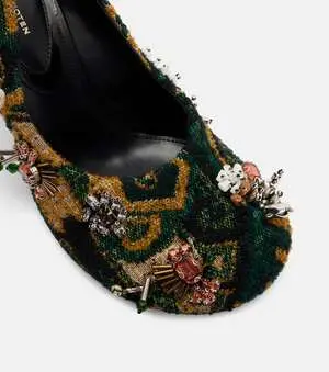 Dries Van Noten Embellished Jacquard Pumps