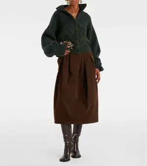 Dries Van Noten Snake-effect Leather Knee-high Boots