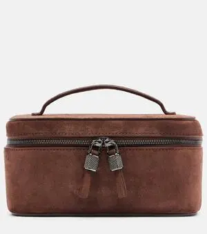 Brunello Cucinelli Mini Suede Vanity Bag