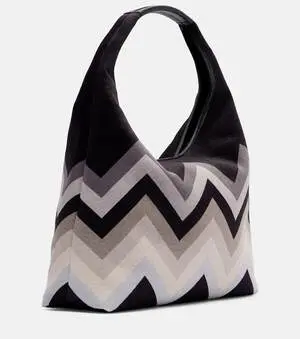 Missoni Zig Zag Leather-trimmed Tote Bag