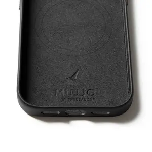 MUJJO Full Leather Wallet Case For Iphone 17 Pro - Black