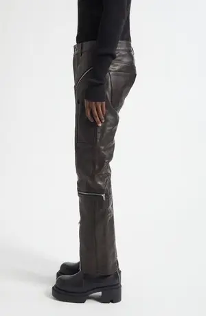 Rick Owens Concordians Headon Leather Jeans