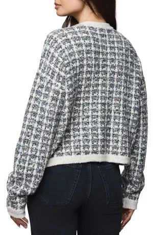 Splendid Lisette Texture Cardigan - Black Plaid