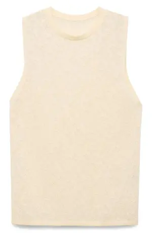 Mango Openwork Knit Sleeveless Top