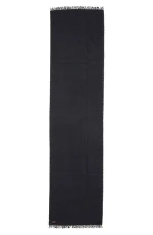 Canali Textured Cashmere Scarf - Navy