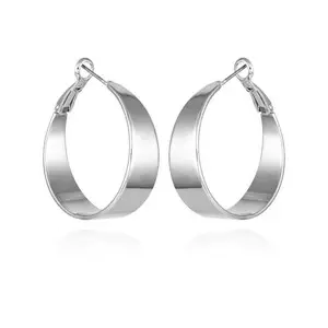 Vince Camuto Wide Hoop Earrings - Silver Tone