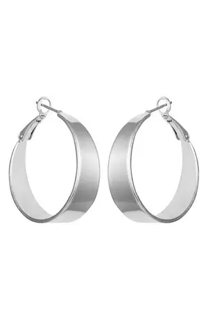 Vince Camuto Wide Hoop Earrings - Silver