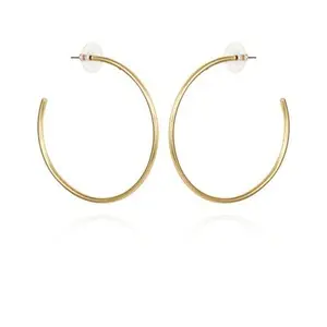 Vince Camuto Large Hoop Earrings - 14k Gold Plated