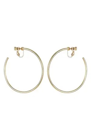 Vince Camuto Medium Clip-on Hoop Earrings - Gold