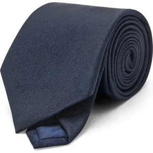 Mango Silk-Blend Twill Tie Navy