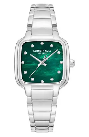 KENNETH COLE Mother-of-pearl And Diamond Bracelet Watch - Silver