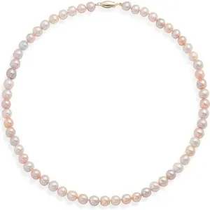 Nordstrom Freshwater Pearl Necklace - Blush- 14k Yellow Gold