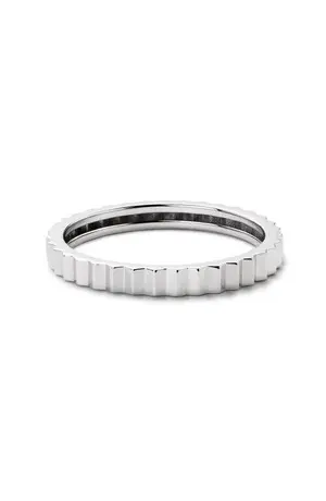 ANA LUISA Solid White Gold Slim Nova Ring
