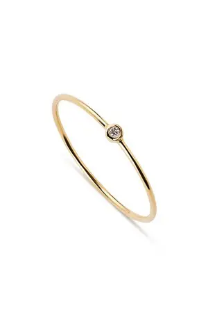 ANA LUISA Band Ring With Diamond - Gold
