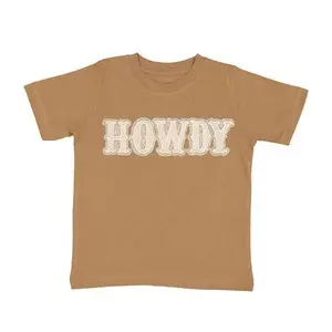 SWEET WINK Howdy Patch Short Sleeve T-shirt - Mocha