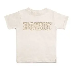 SWEET WINK Howdy Patch Short Sleeve T-shirt - Natural