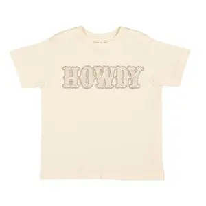 SWEET WINK Howdy Patch Short Sleeve T-shirt - Natural