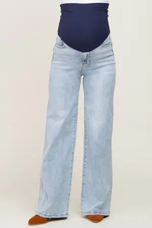 PINKBLUSH Wide Leg Maternity Jeans