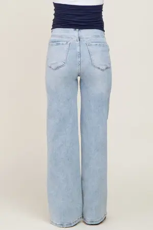 PINKBLUSH Wide Leg Maternity Jeans