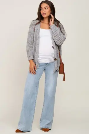 PINKBLUSH Wide Leg Maternity Jeans