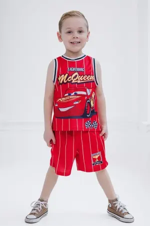 Disney Athletic Tank Top & Shorts Set - Cars Lightning Mcqueen Red