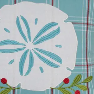 C&F HOME Plaid Sand Dollar Christmas Throw Pillow