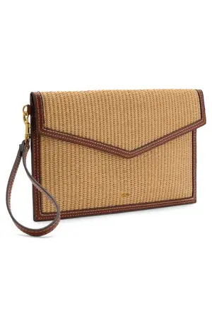 Mango Raffia Woven Clutch