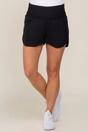 PINKBLUSH Curved Hem Maternity Active Shorts