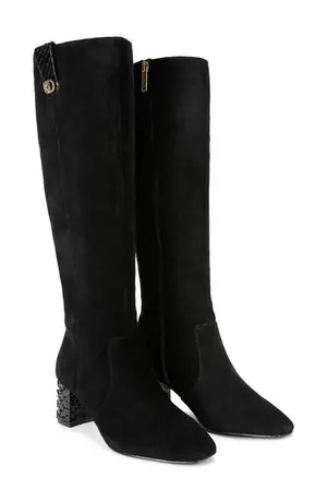 Kurt Geiger Metallic Block Heel Knee-high Boots