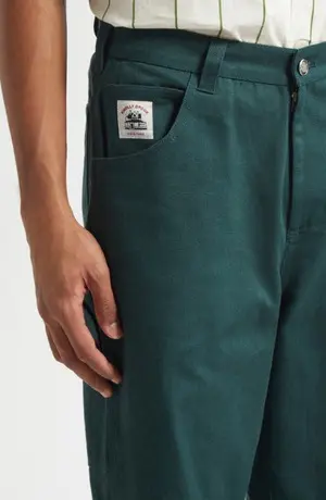 BODE Knolly Brook Cotton Twill Trousers - Dark Green