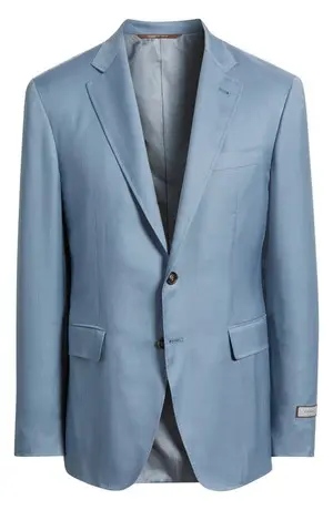 Canali Kei Trim Fit Cashmere Sport Coat - Med Blue