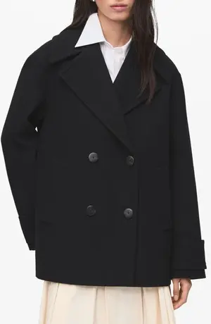 Mango Goya Double-breasted Blazer - Black