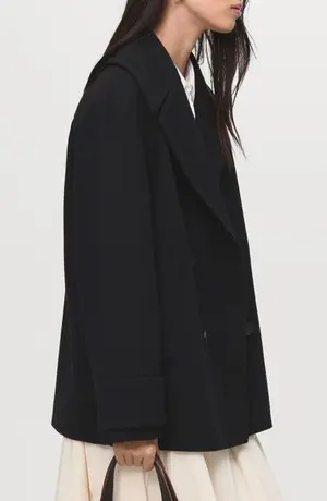 Mango Goya Double-breasted Blazer - Black