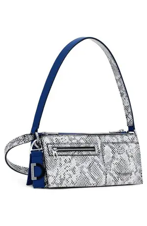 Desigual Two-tone Snake Embossed Shoulder Bag