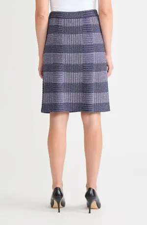 Misook Knit Tweed Pull-on Pencil Skirt