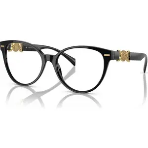 Versace 55mm Cat Eye Optical Glasses - Black