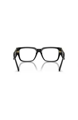 Versace 55mm Square Optical Glasses - Black/gold
