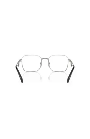 Prada 55mm Irregular Optical Glasses - Silver