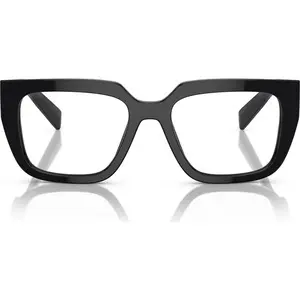 Prada 52mm Irregular Optical Glasses - Black