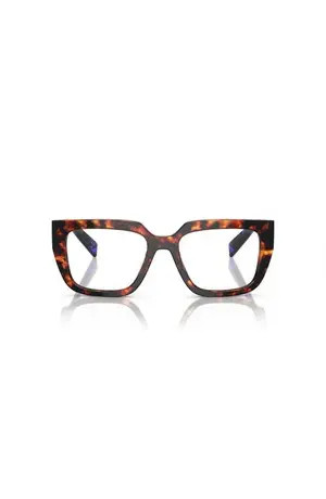 Prada 52mm Irregular Optical Glasses - Brown Purple