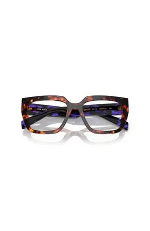Prada 52mm Irregular Optical Glasses - Brown Purple