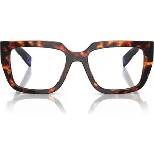 Prada 52mm Irregular Optical Glasses - Red