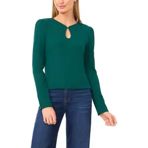 CECE DUPRAZ Keyhole Rib Top - Darkforest