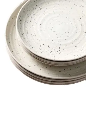 STONE + LAIN Dua Stoneware 4-piece Dinner Plate Set
