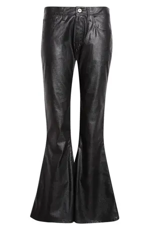 Junya Watanabe Faux Leather Flare Pants
