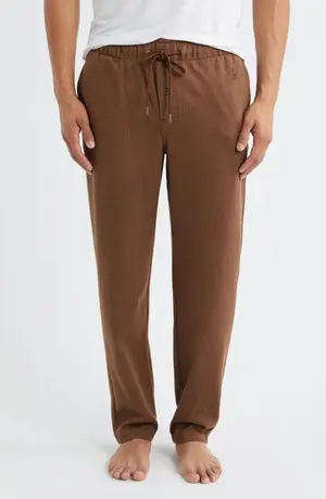 Polo Ralph Lauren Herringbone Twill Pajama Pants - Branch Brown