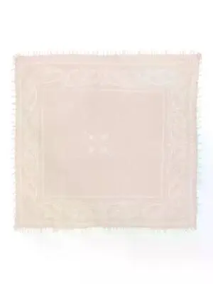 Warm Me Paisley-pattern Frayed-edge Scarf - Pink